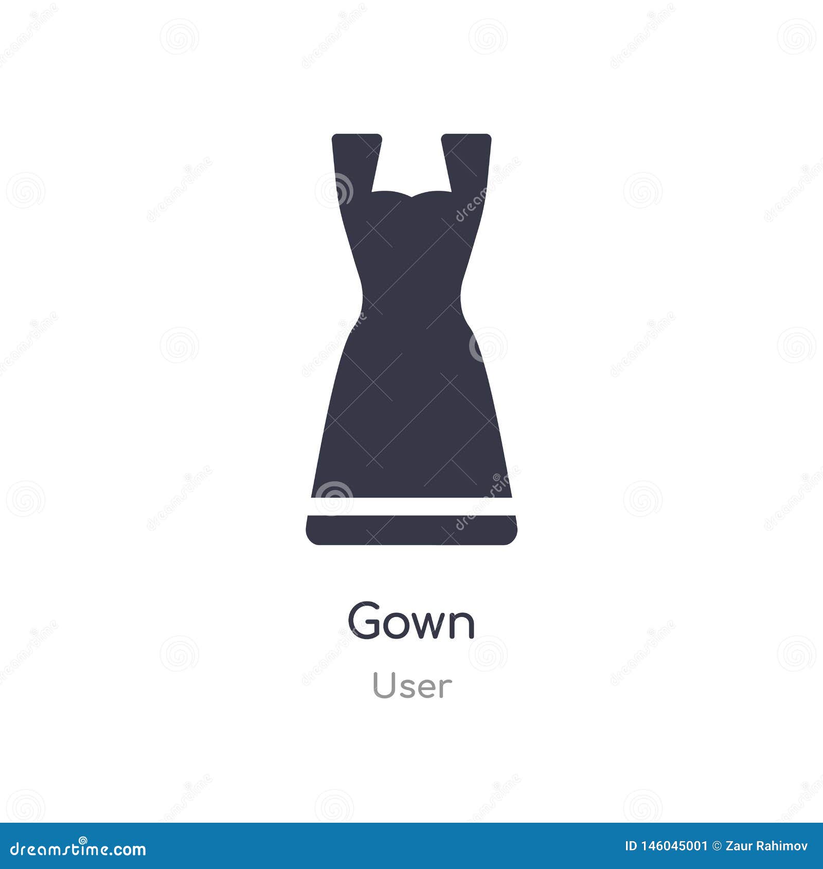 Gown Icon. Isolated Gown Icon Vector Illustration from User Collection ...