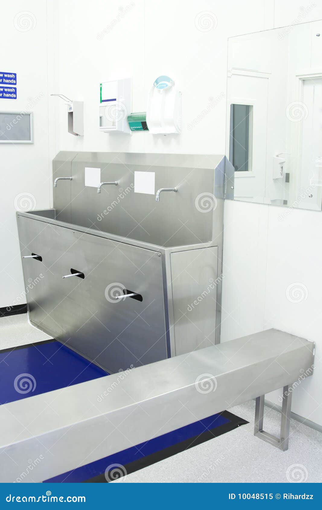 Gowning area of clean room stock image. Image of think - 10048515