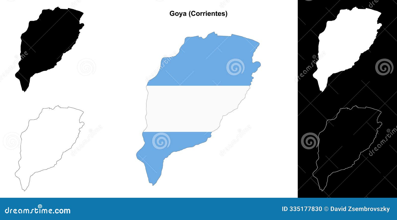 Goya outline map stock illustration. Illustration of vector - 335177830
