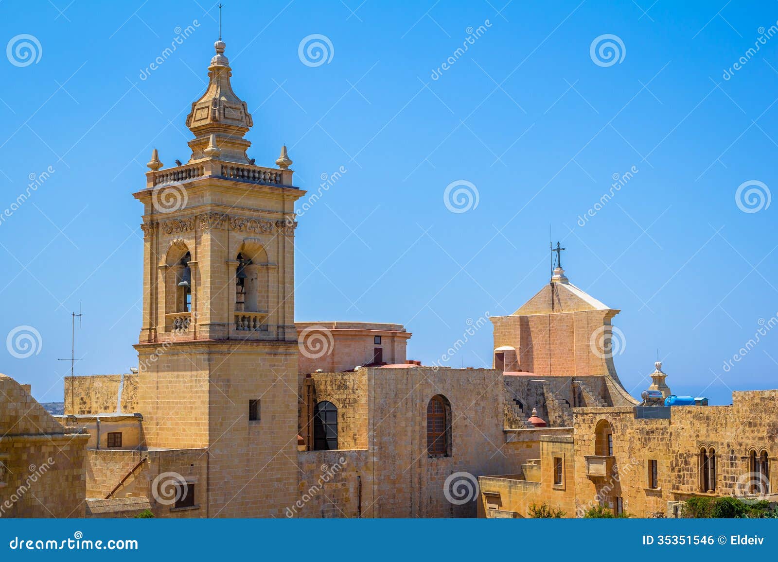 Gozo Cathedral Side stock photo. Image of malta, rabat - 35351546