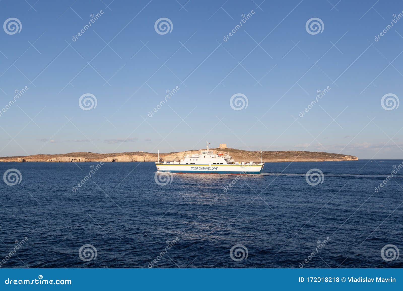 Gozo Channel Line, Malta and Gozo Editorial Stock Photo - Image of ...