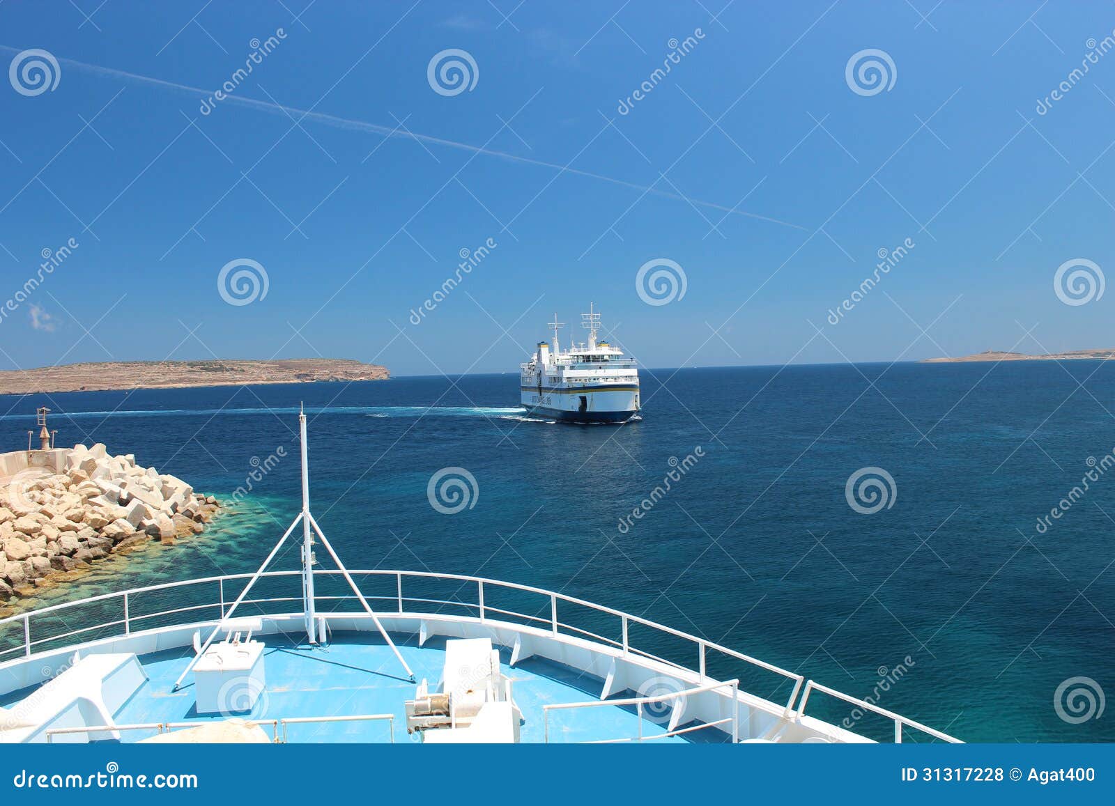 Gozo Channel Line Trip in Early Summer Editorial Stock Photo - Image of ...