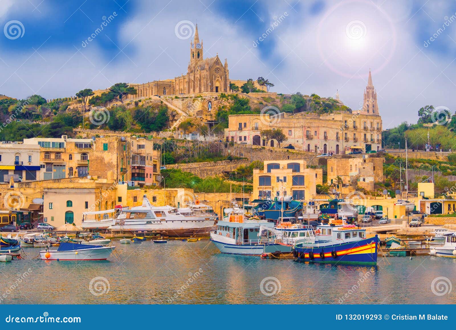 Gozo-Insel, Hafen Von Malta Stockbild - Bild von boot, stadtbild: 132019293