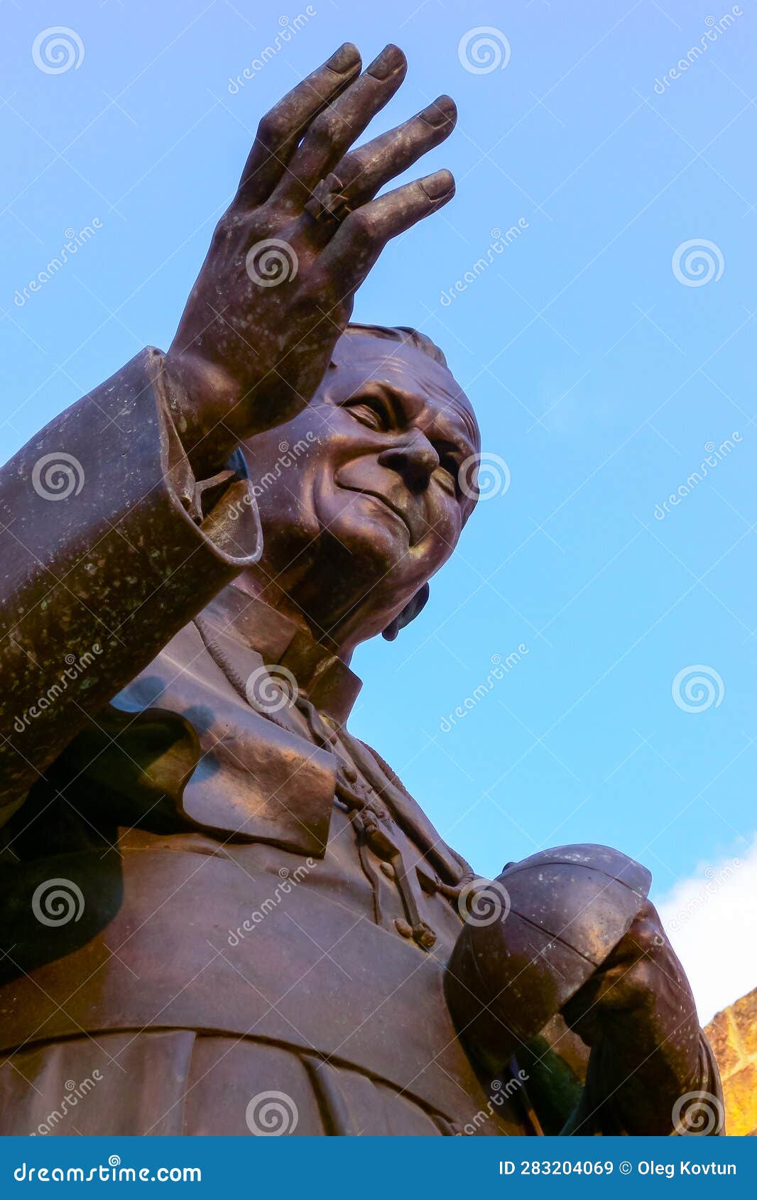 Statue of Pope John Paul II in Gozo Stock Image - Image of father ...