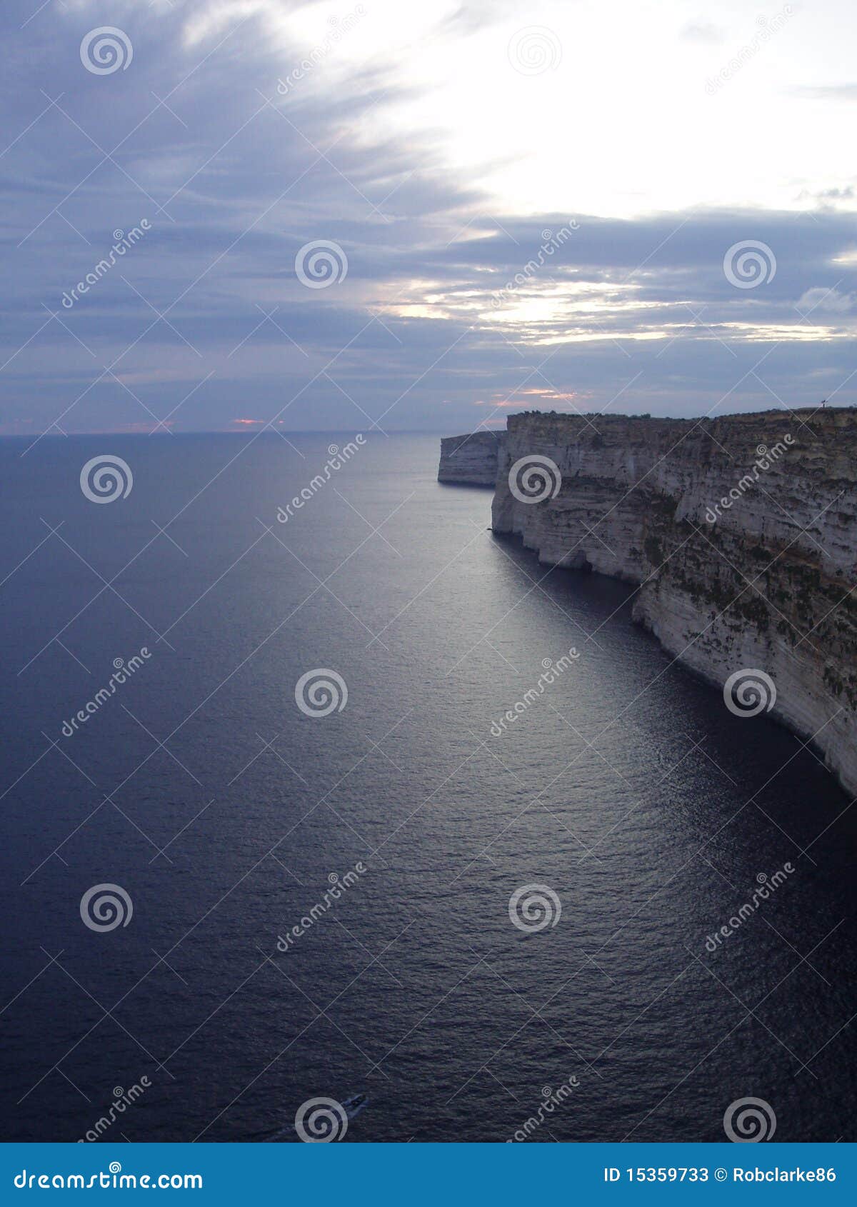 Gozo Sea and Cliffs at Dusk Stock Image - Image of rugged, gozo: 15359733