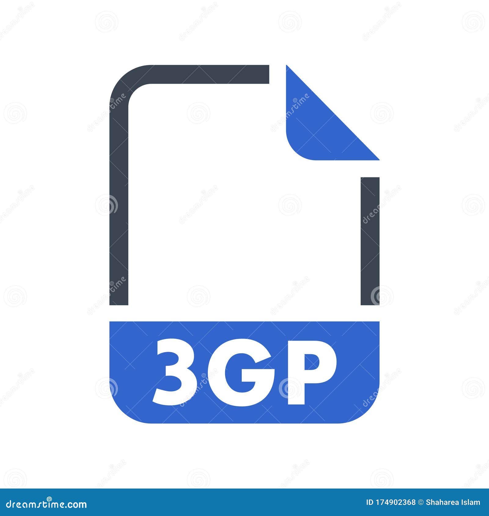 3GP File format icon stock vector. Illustration of file - 174902368