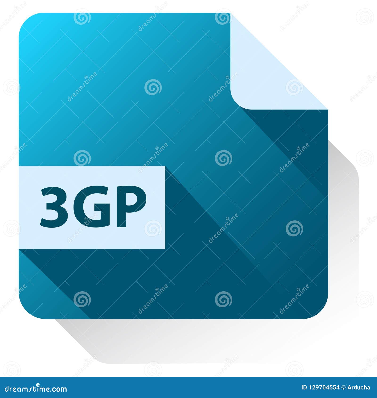 3gp format video icon stock vector. Illustration of button - 129704554