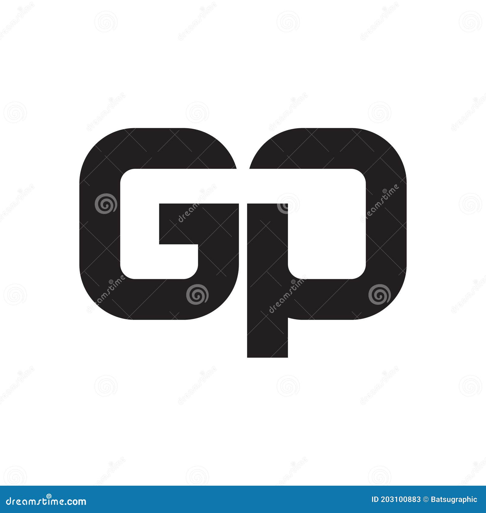 Gp Initial Letter Vector Logo Icon Stock Vector - Illustration of ...