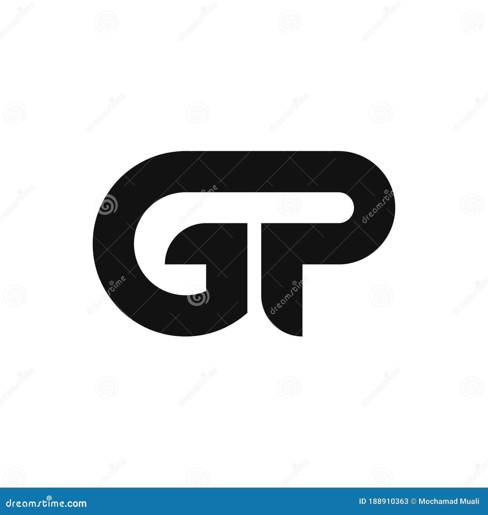 GP Letter Logo Design with Simple Style Stock Vector - Illustration of ...
