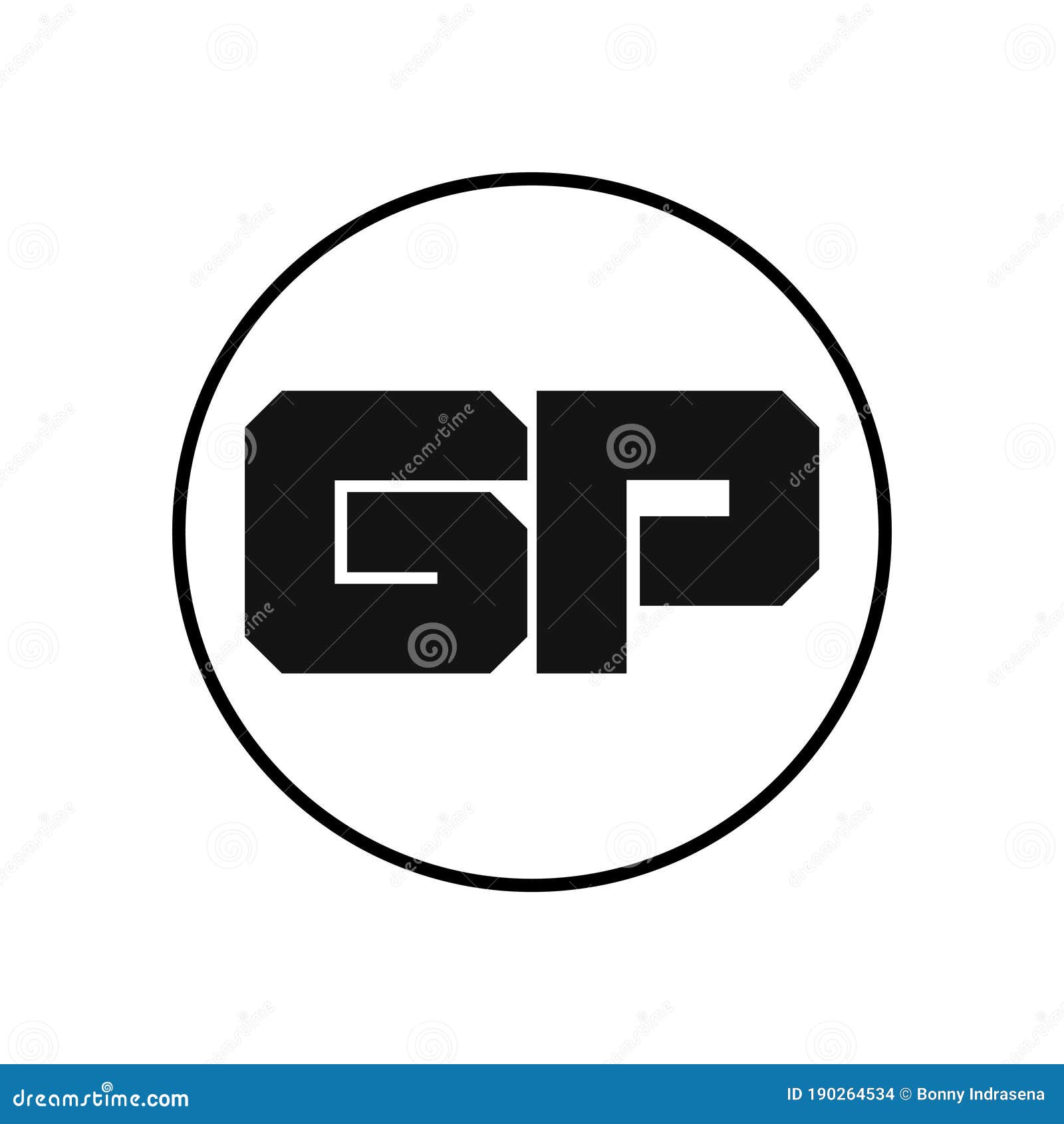 GP Letter Logo Design with Simple Style Stock Vector - Illustration of ...