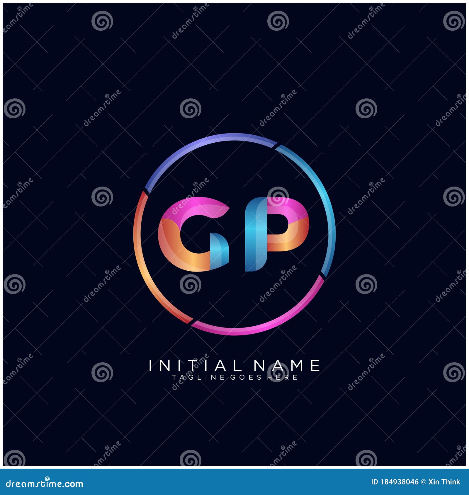 GP Letter Logo Icon Design Template Elements Stock Vector ...