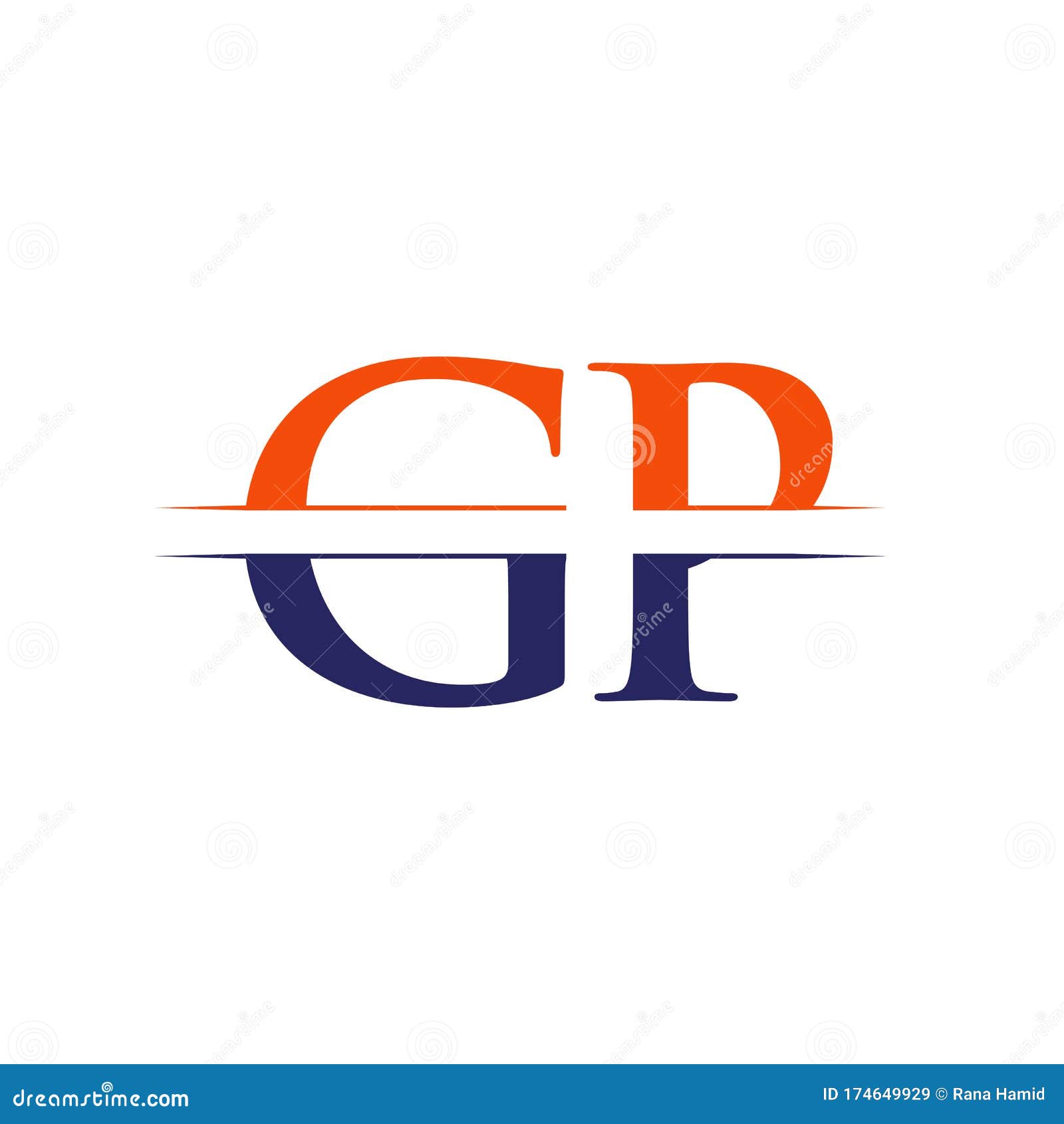 GP Letter Type Logo Design Vector Template. Abstract Letter GP Logo ...