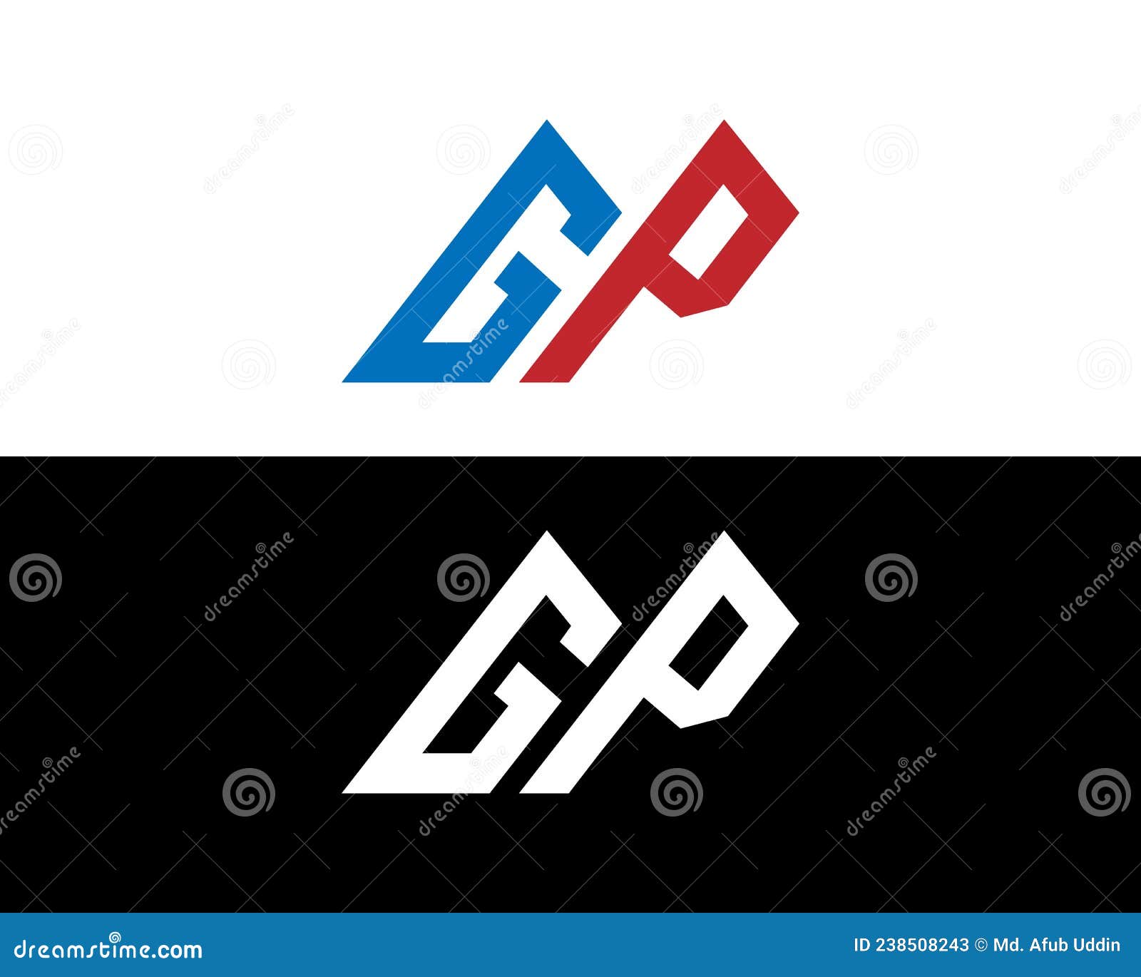GP Letters Logo Symbol and Icon Design Stock Vector - Illustration of ...