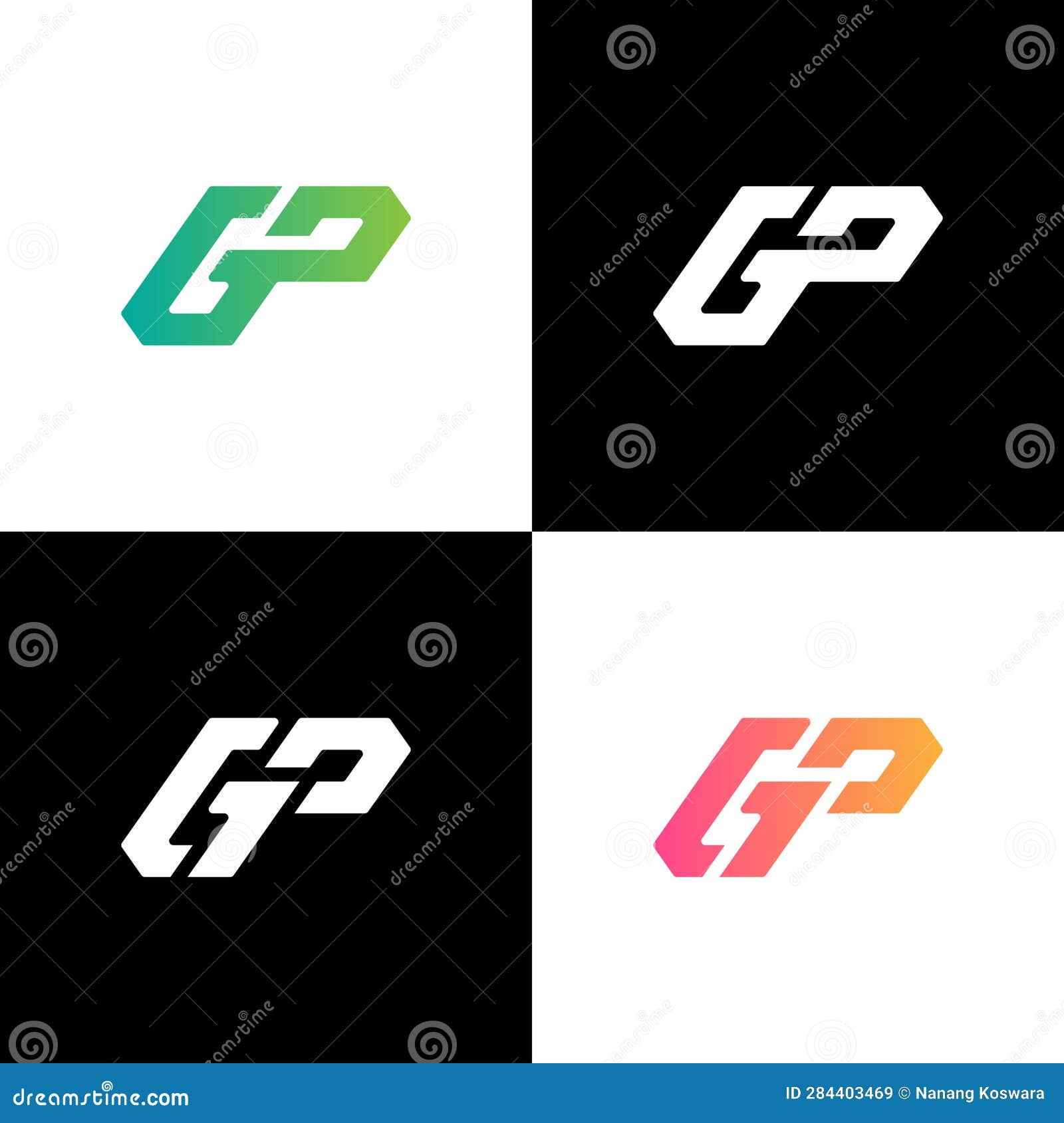 GP Logo Design, GP Monogram Initials Letter Logo Concept, Abstract ...