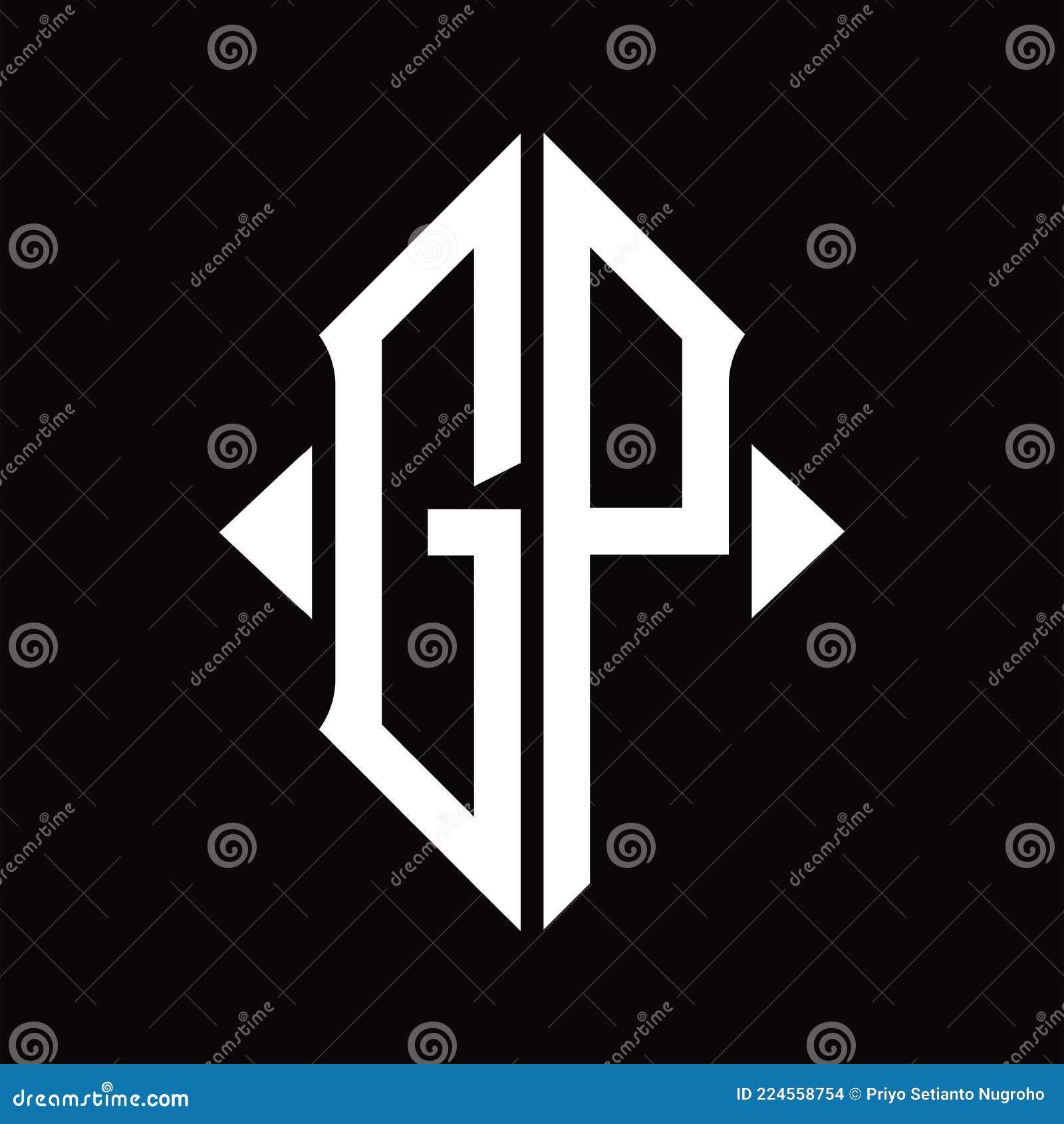 GP Logo Monogram with Shield Shape Isolated Design Template Stock ...