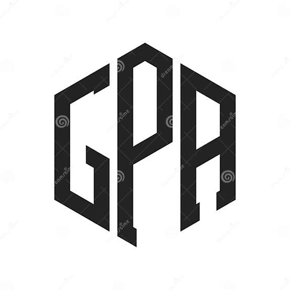 GPA Logo Design. Initial Letter GPA Monogram Logo Using Hexagon Shape ...