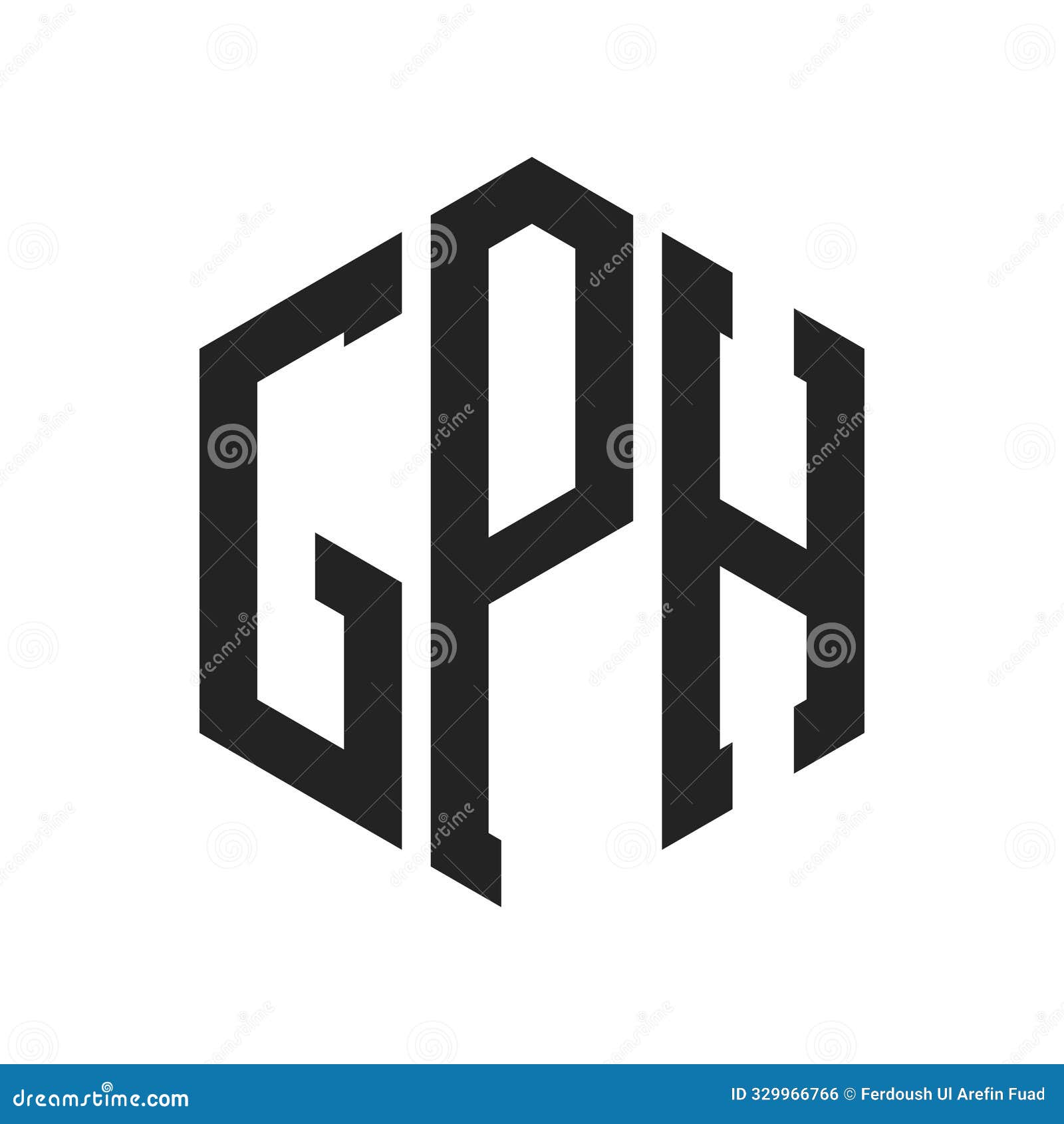 GPH Logo Design. Initial Letter GPH Monogram Logo Using Hexagon Shape ...