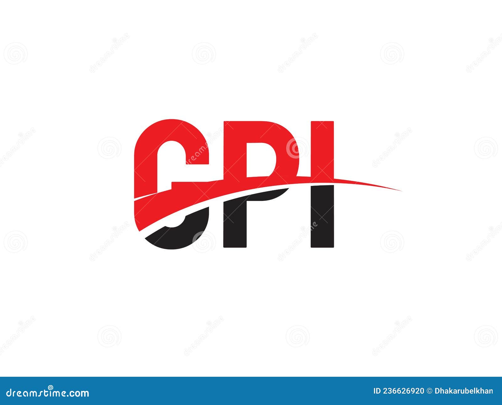 GPI Letter Initial Logo Design Vector Illustration Stock Vector ...