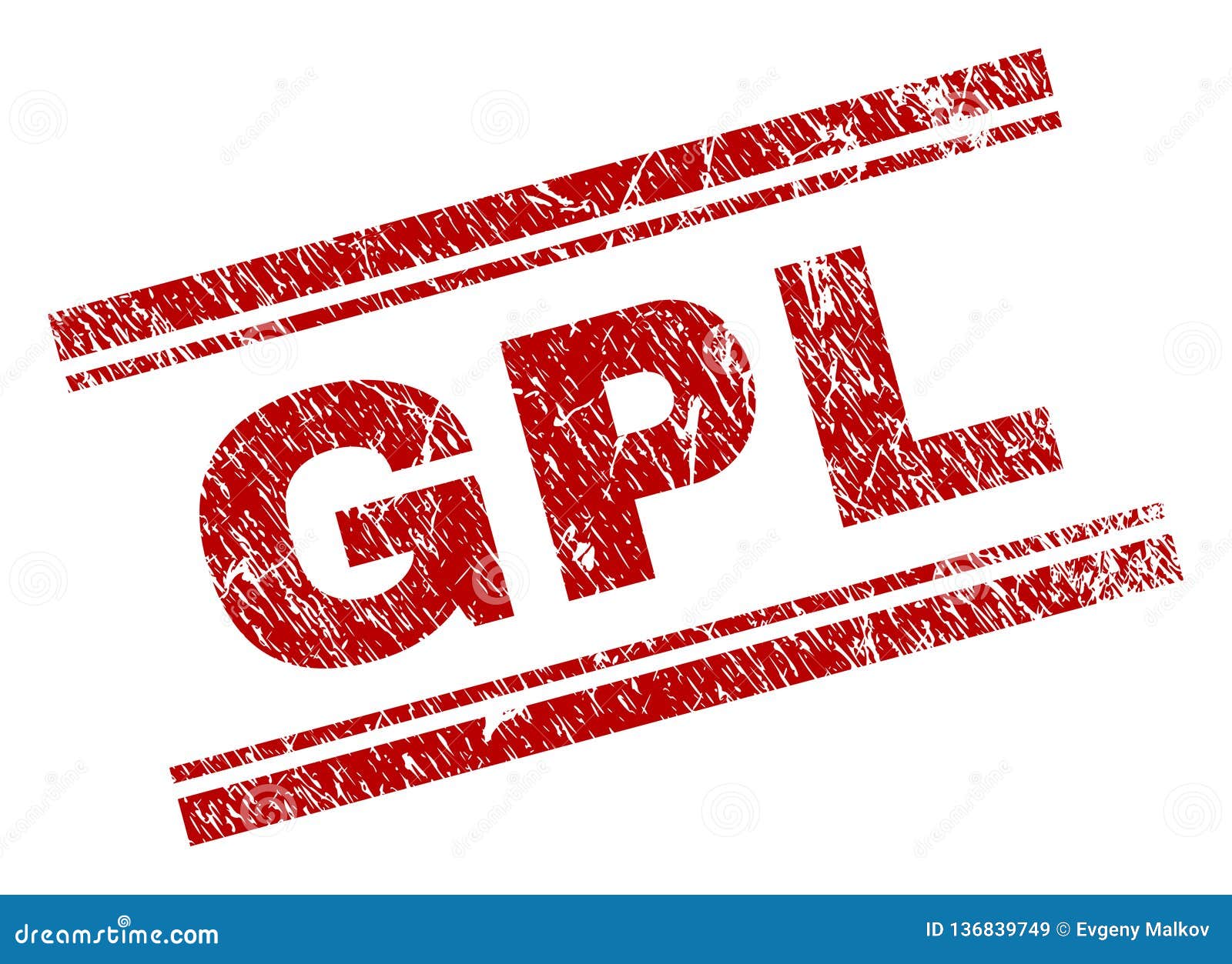 Scratched Textured GPL Stamp Seal Stock Vector - Illustration of text ...