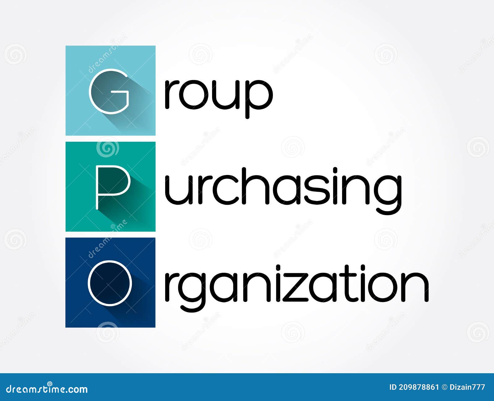 GPO - Group Purchasing Organization Acronym, Business Concept ...