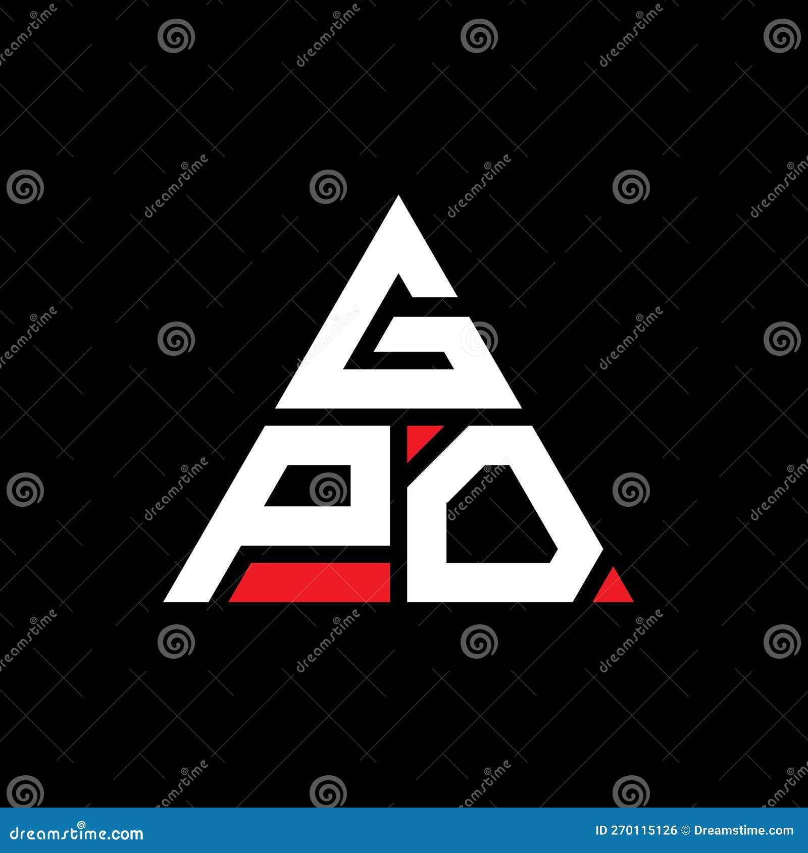 GPO Triangle Letter Logo Design With Triangle Shape. GPO Triangle Logo ...