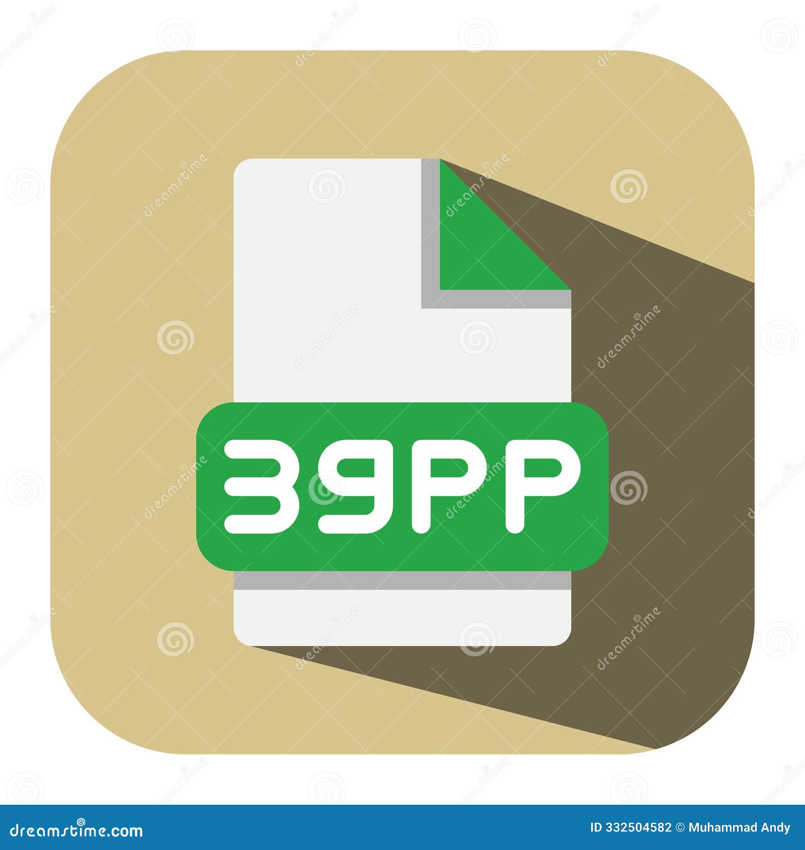 3gpp File Type Flat Icon. Can Be Used for Web, Applications and ...