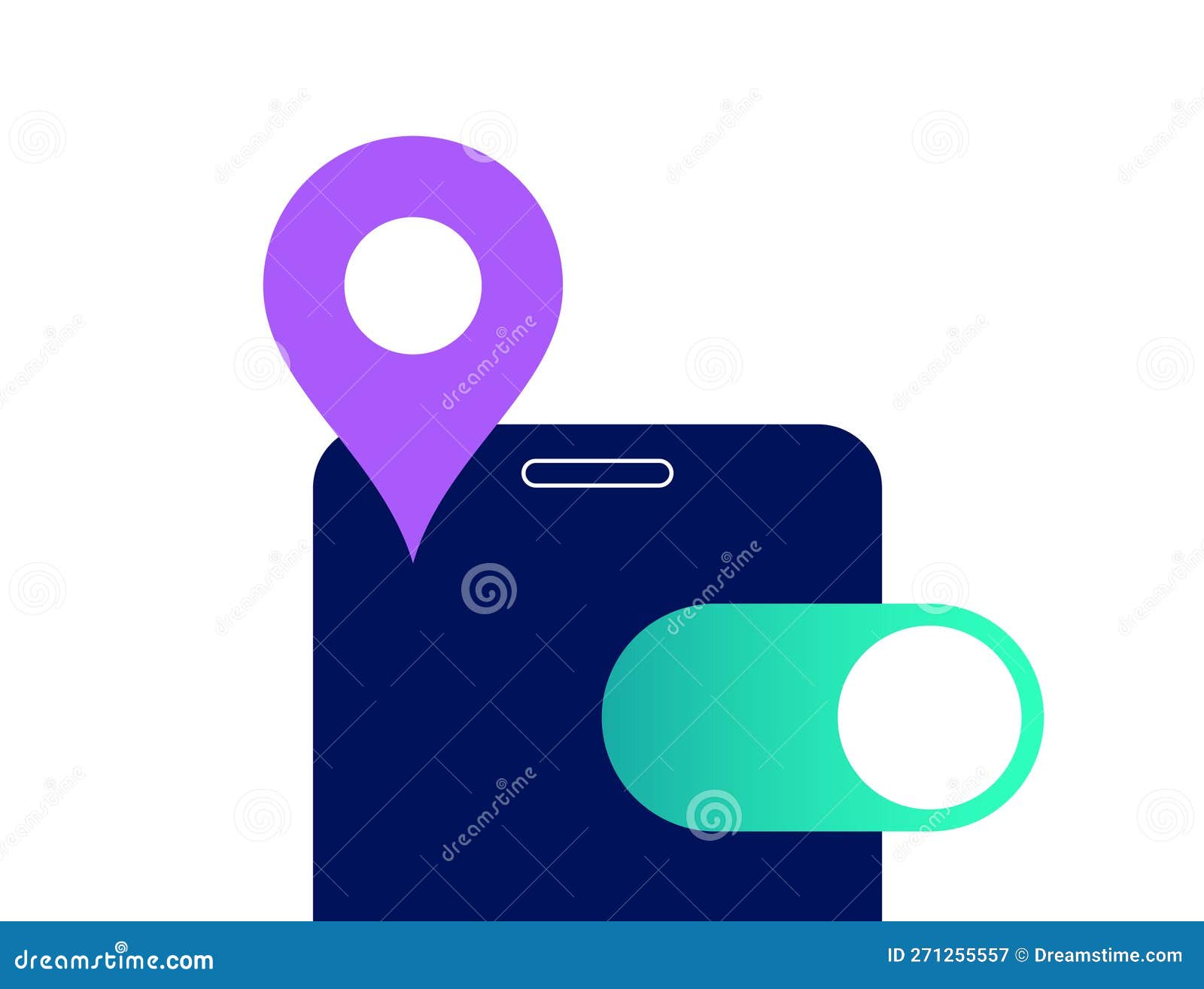 GPS activation toggle stock vector. Illustration of screen - 271255557