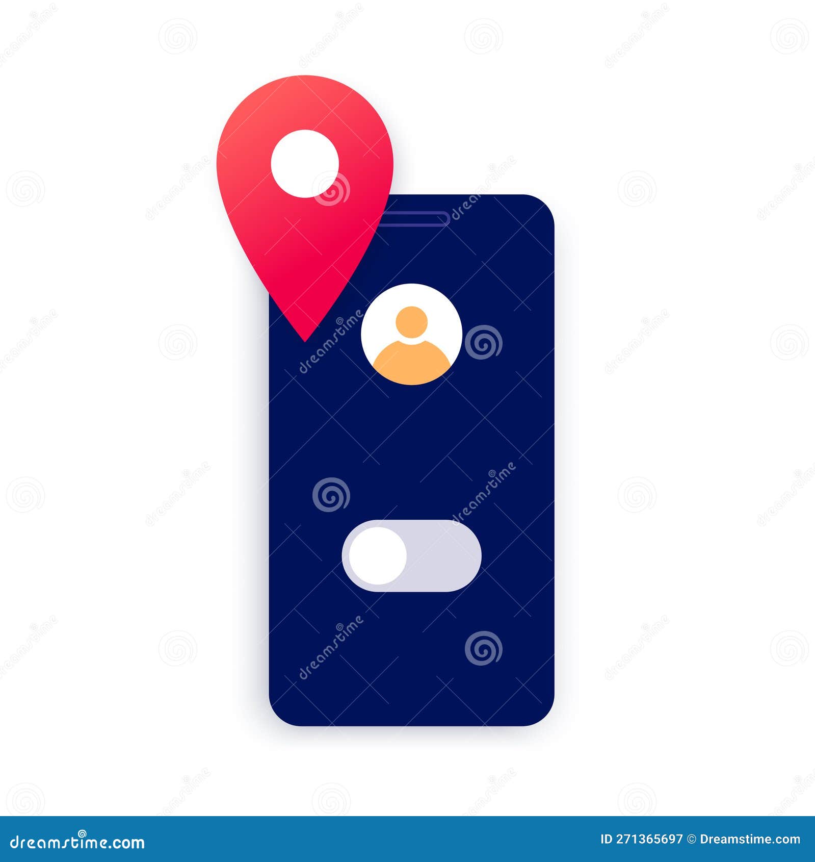 GPS activation toggle stock vector. Illustration of slider - 271365697