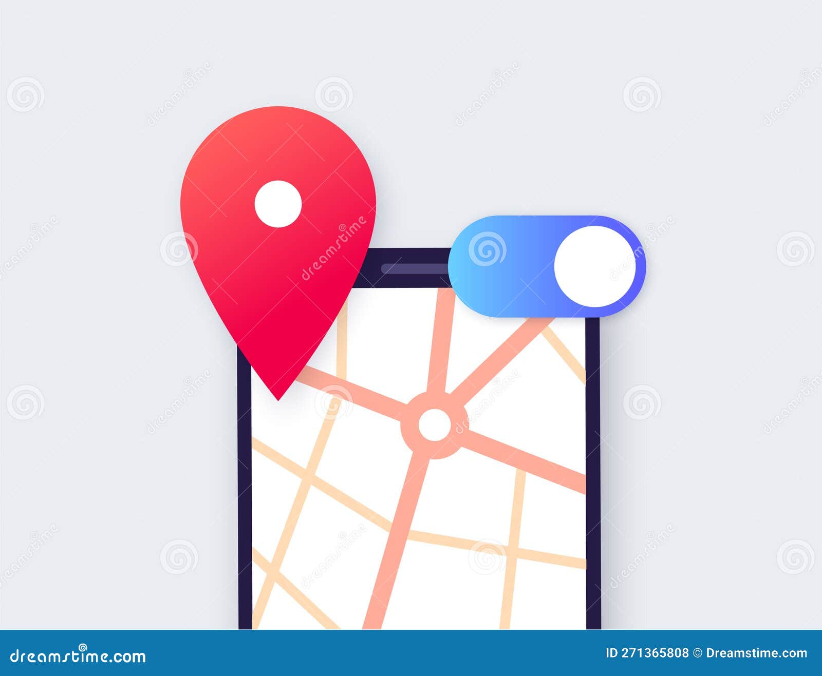 GPS activation toggle stock vector. Illustration of toggle - 271365808