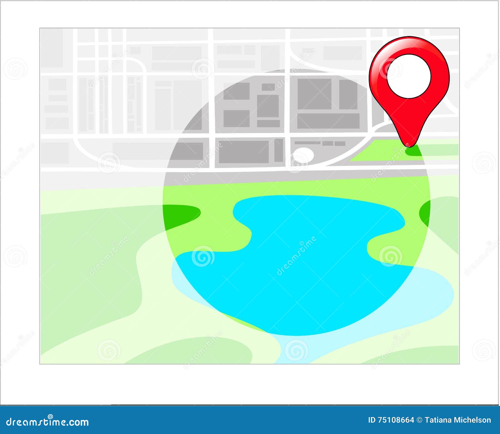 GPS Avec Des Emplacements Sur La Carte Image stock éditorial ...