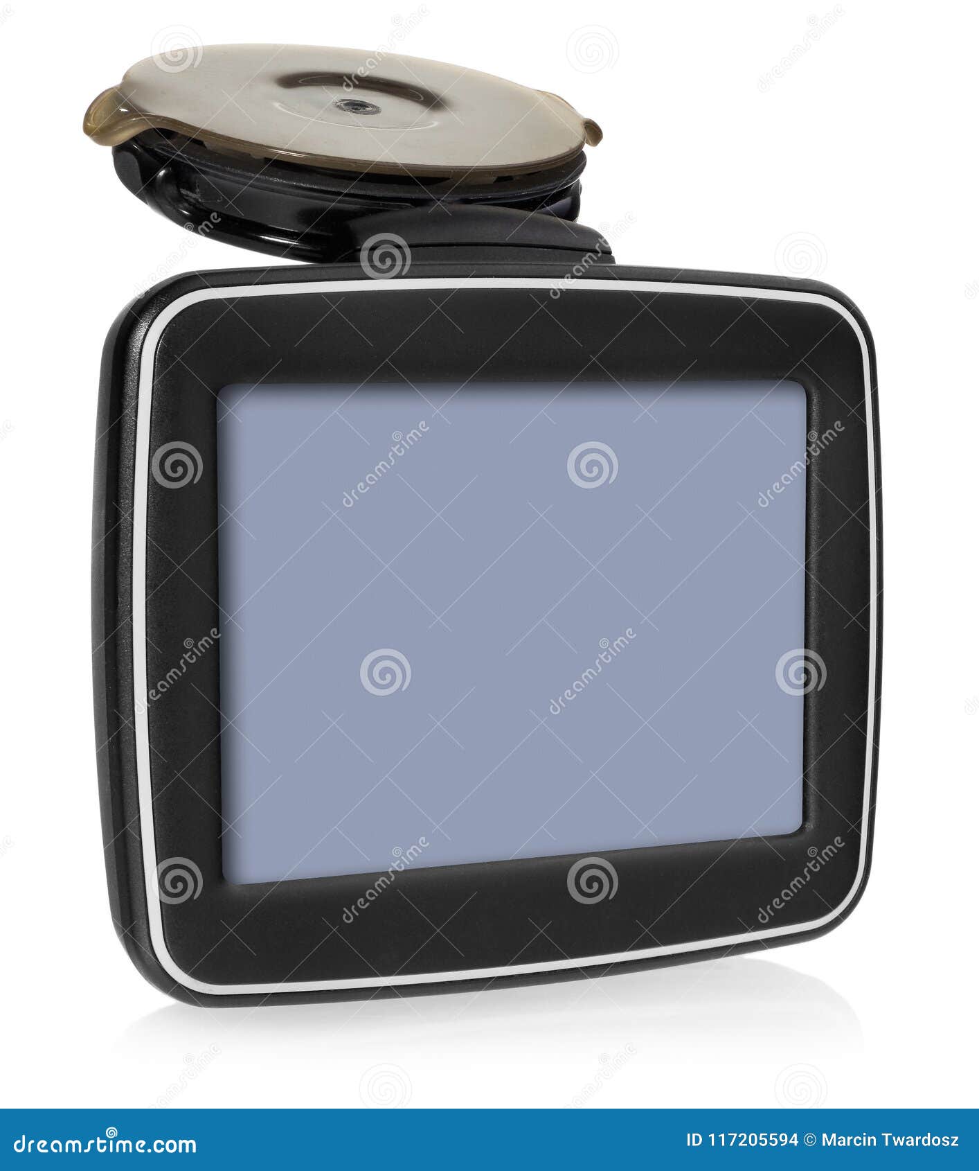 GPS Car Navigation With Handle. Black Electronic Map Device. Stock ...