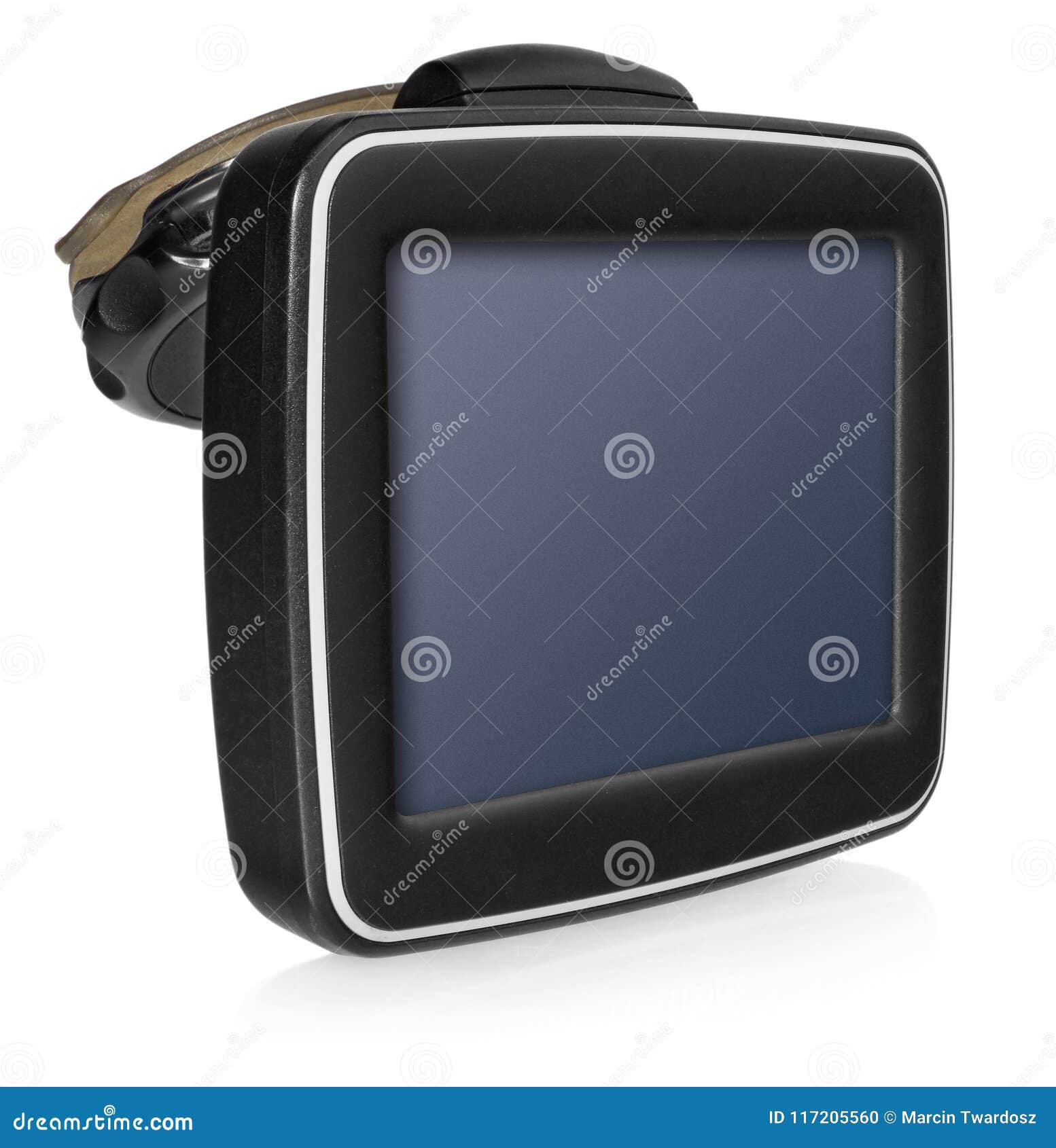 GPS Car Navigation with Handle. Black Electronic Map Device. Stock ...
