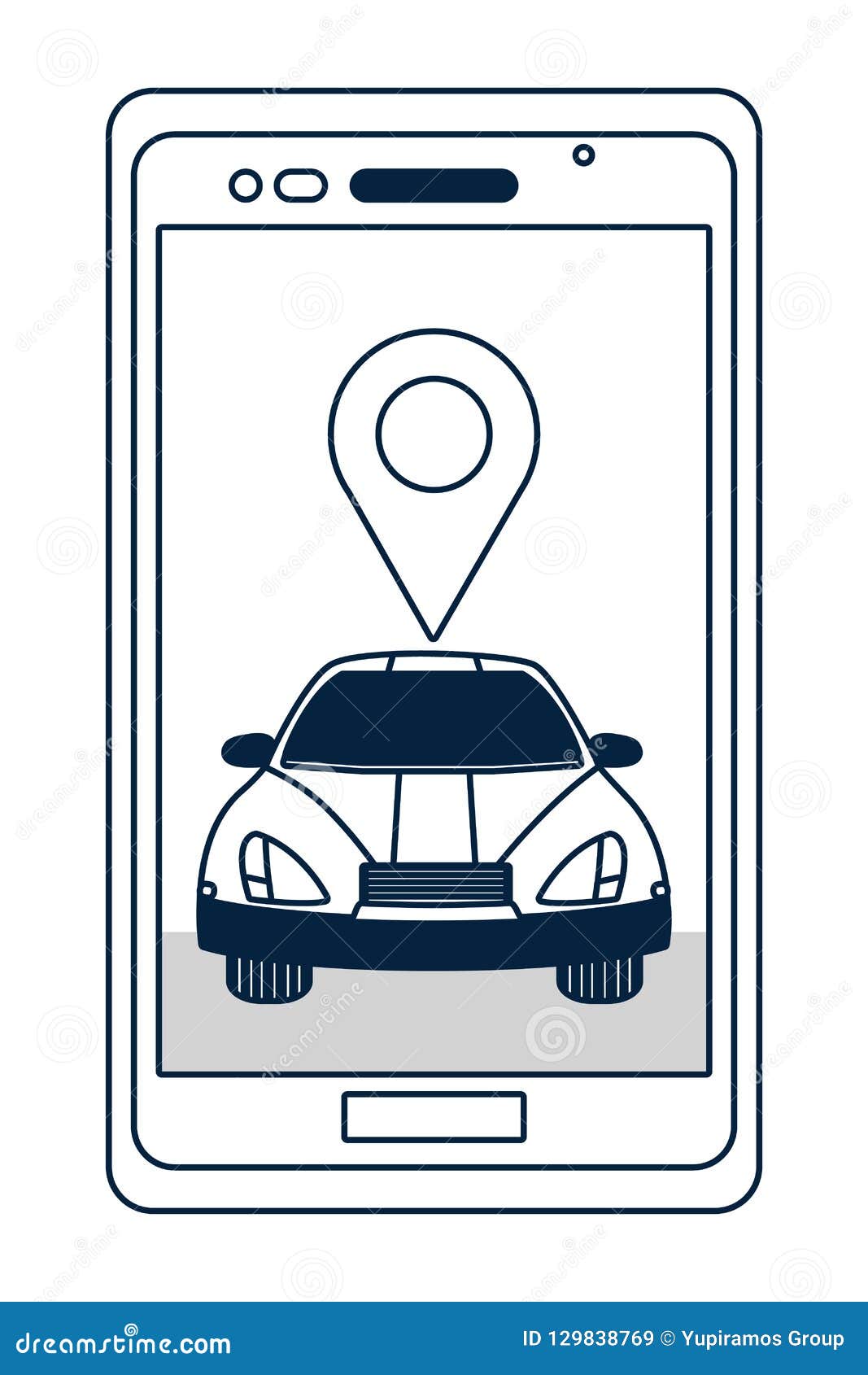 GPS car tracking stock vector. Illustration of mapping - 129838769