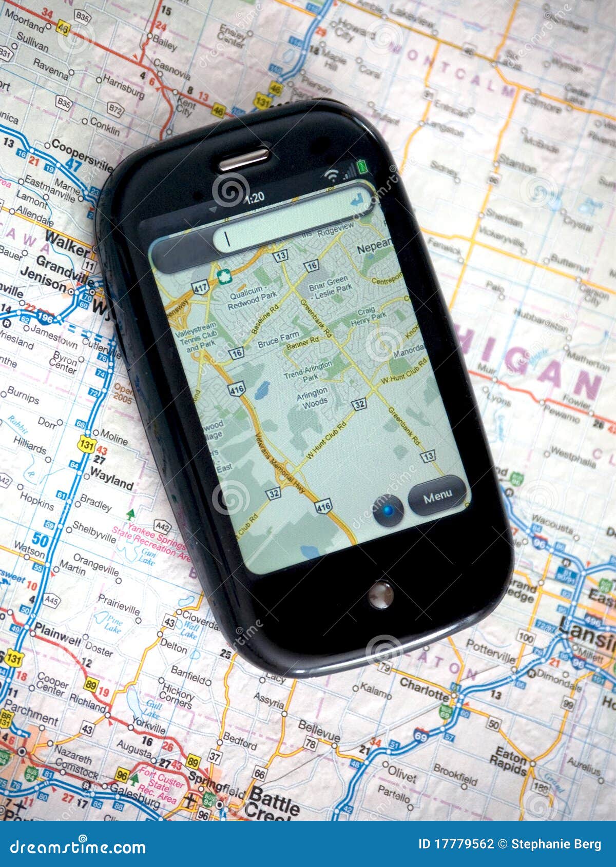 GPS Cellphone stock photo. Image of direction, america - 17779562