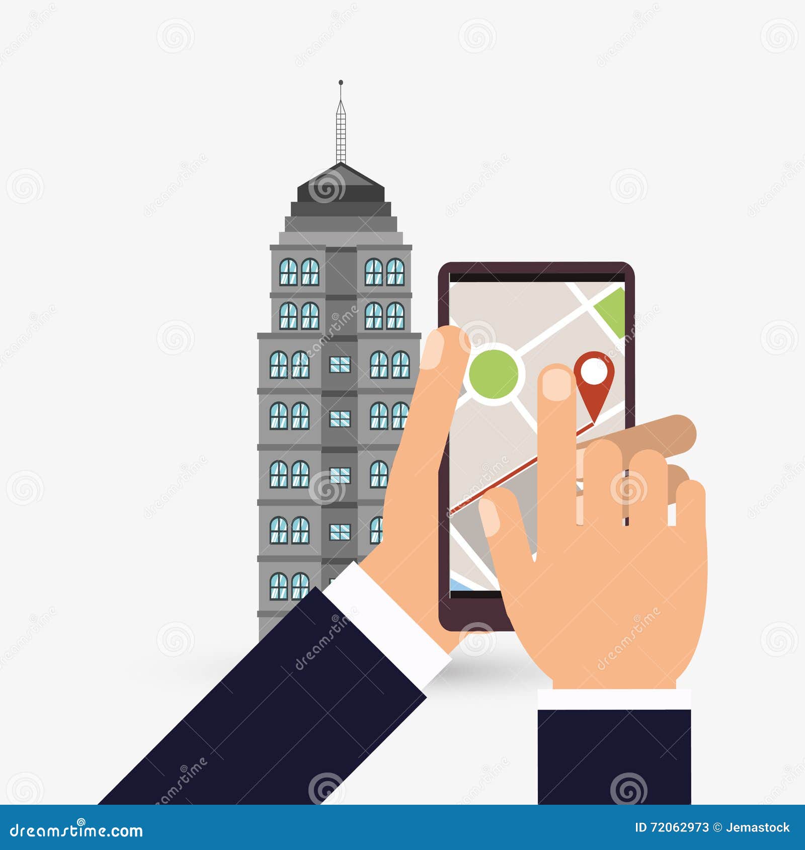 GPS Design. Building Icon. Illustration, Stock Illustration ...