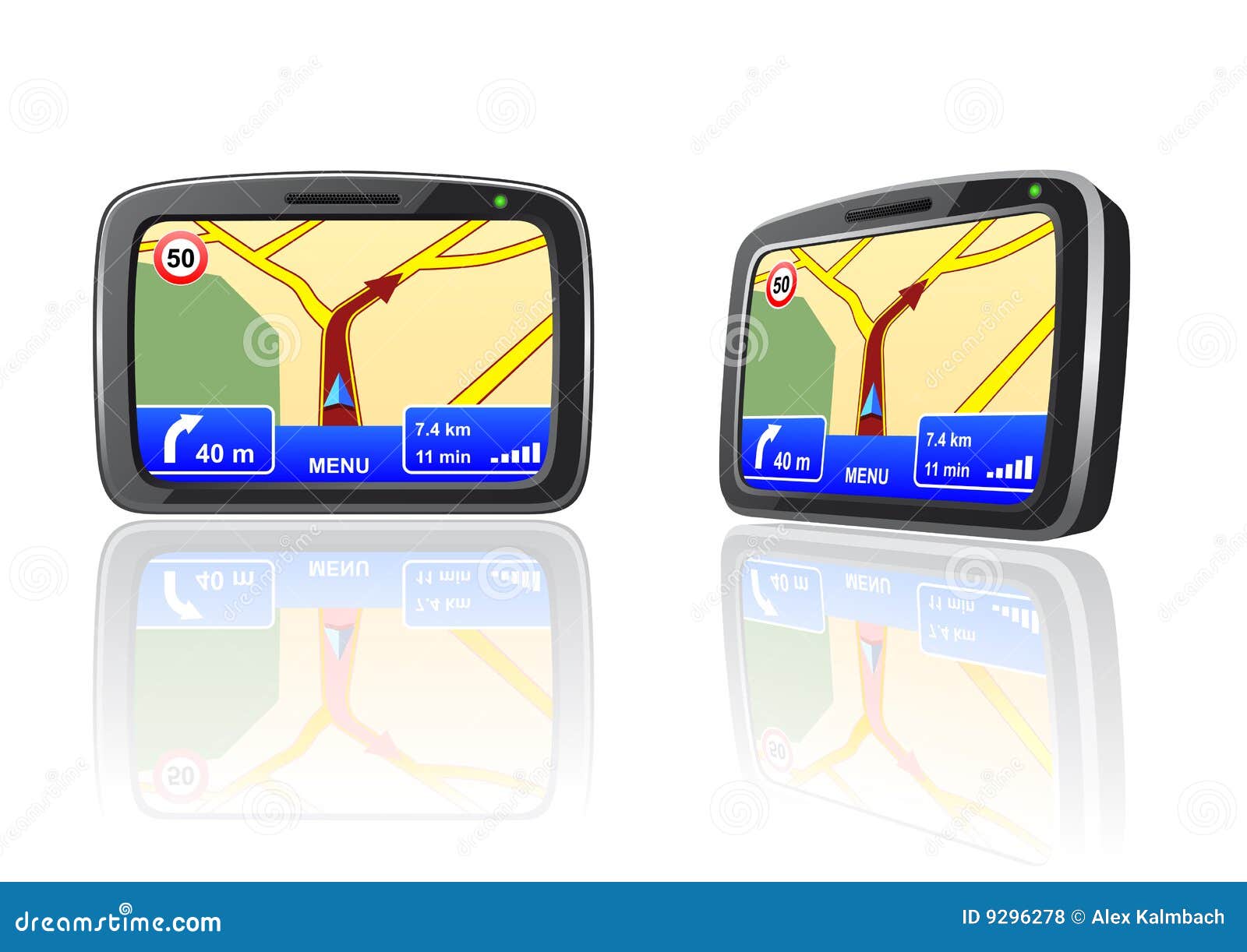 GPS device stock vector. Illustration of driving, travel - 9296278