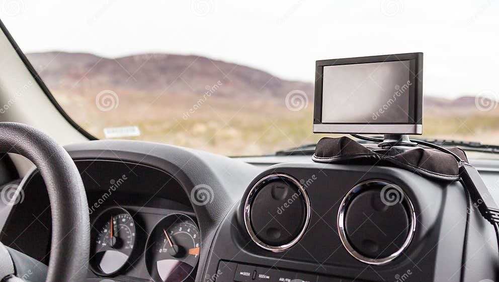 GPS device in a car stock image. Image of device, street - 245088523