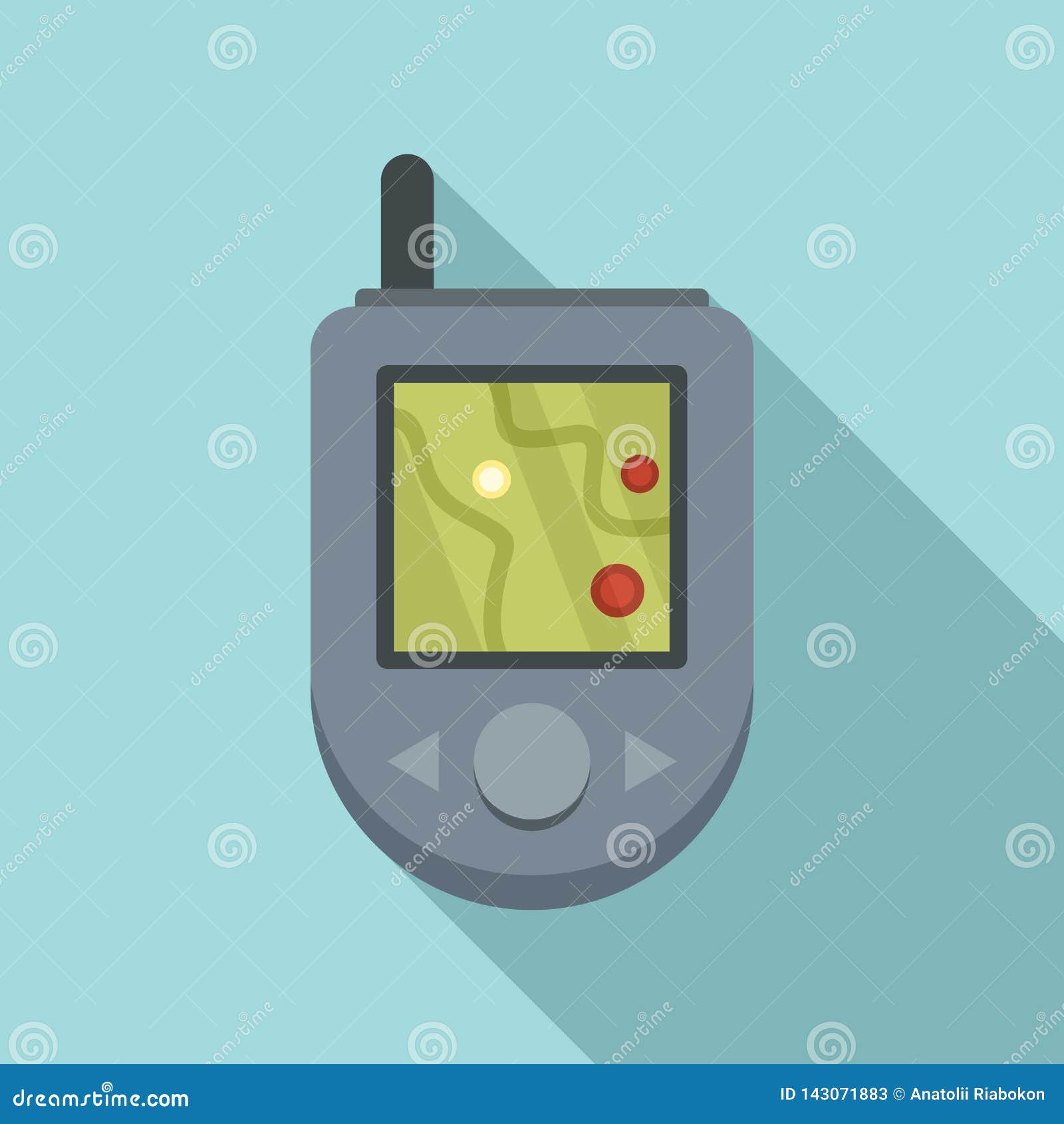 Gps Device Icon, Flat Style Stock Vector - Illustration of direction ...
