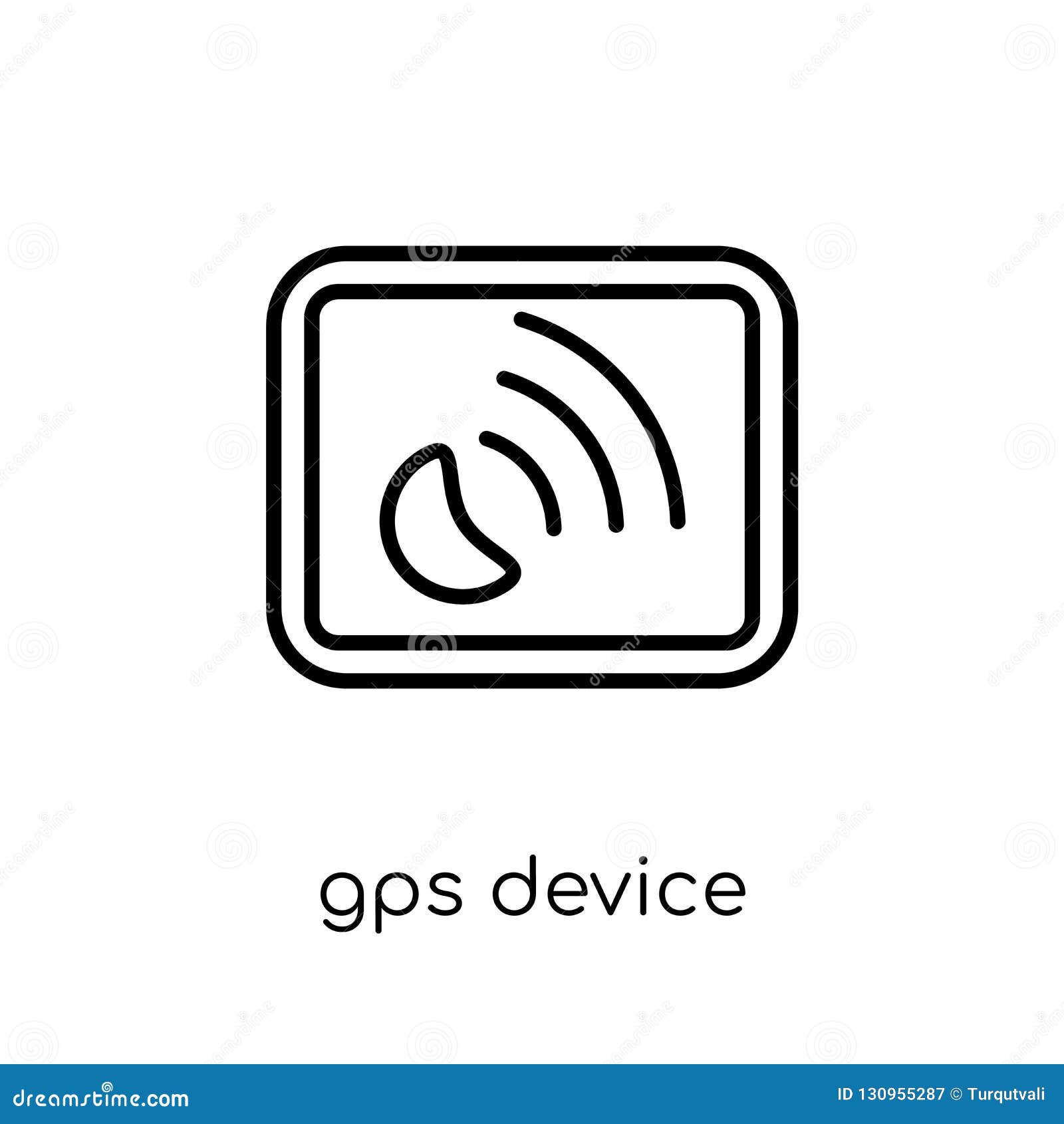 Gps Device Icon. Trendy Modern Flat Linear Vector Gps Device Icon on ...
