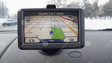 GPS Display stock image. Image of high, driving, directions - 3996899