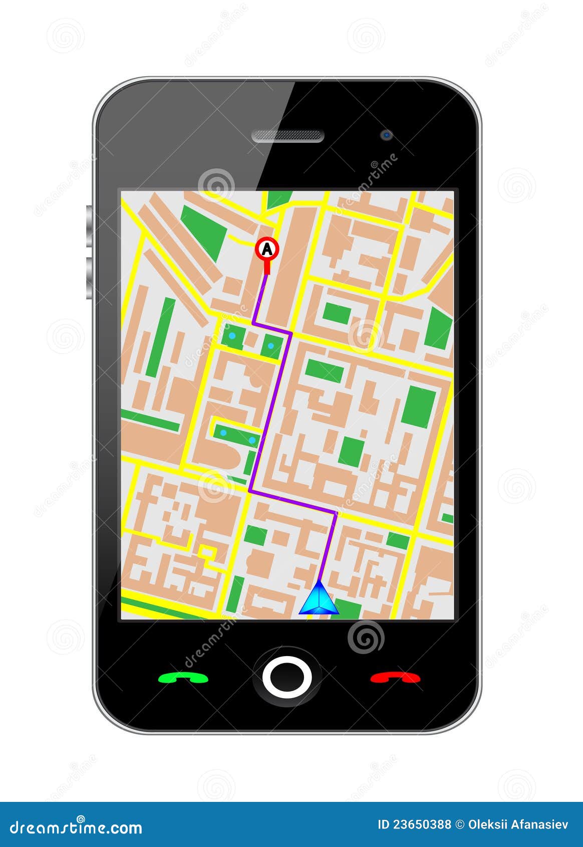 Gps do telemóvel ilustração do vetor. Ilustração de seta - 23650388