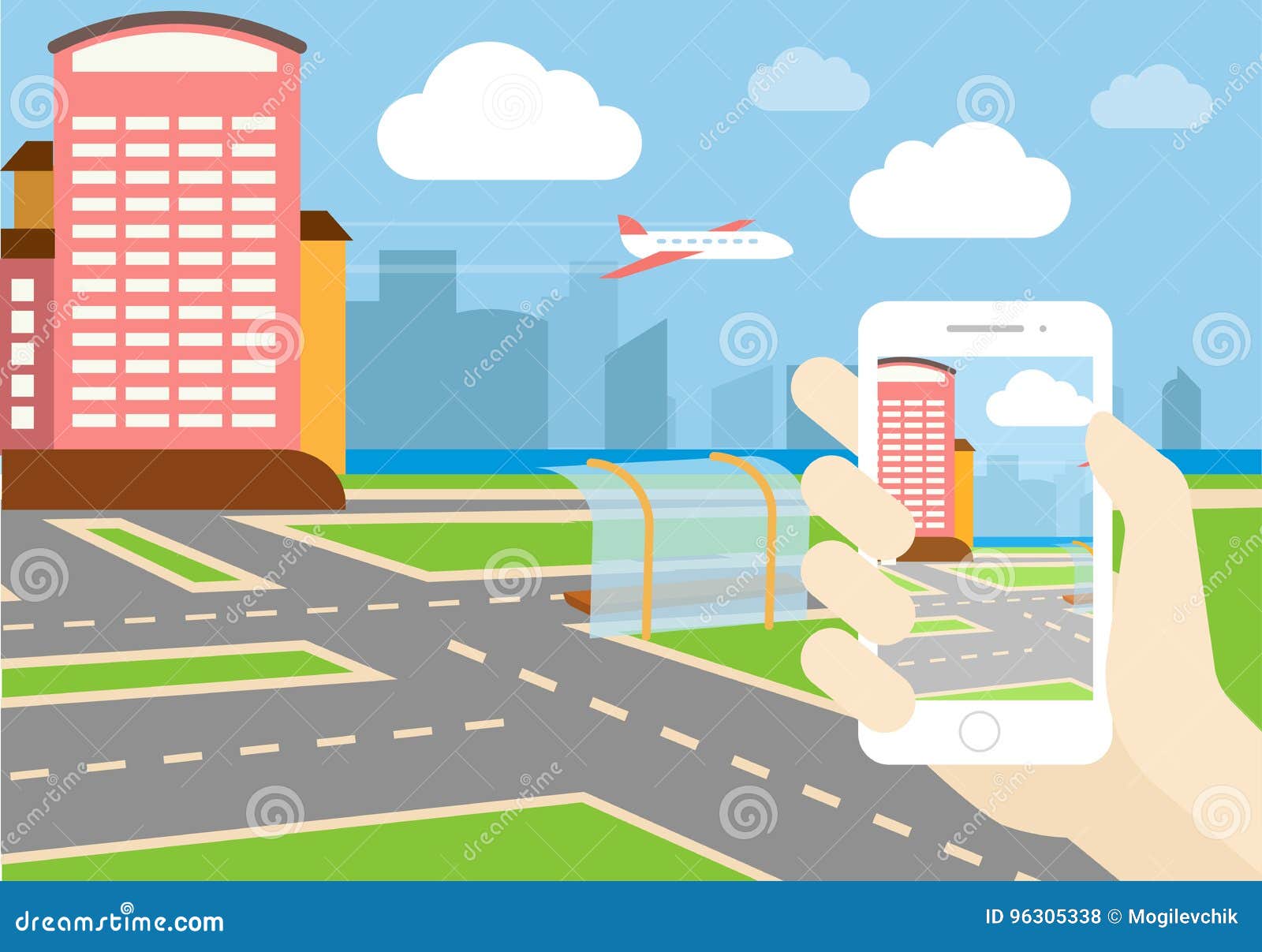 GPS Game Mobile Application Design Stock Vector - Illustration of ...