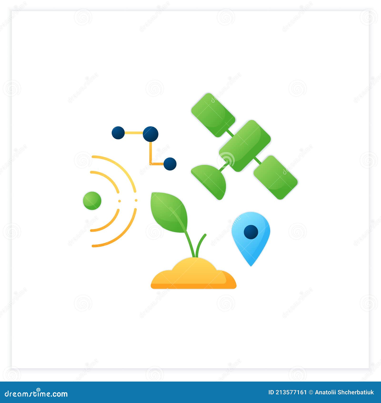 GPS geofencing flat icon stock vector. Illustration of satellite ...