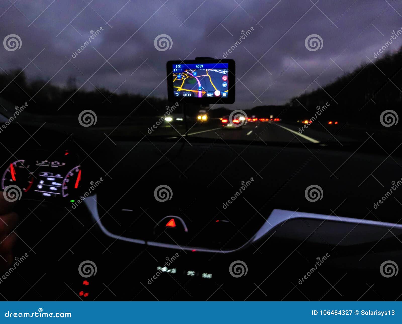 GPS or Global Positioning System Car Navigation Device Stock Image ...