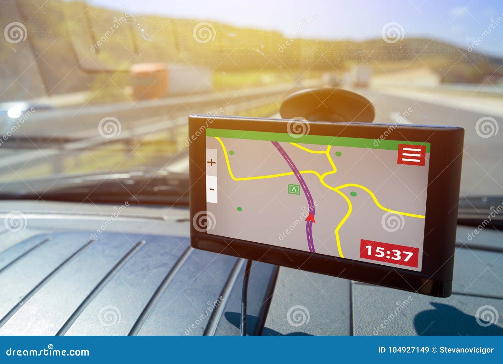 GPS car navigation stock image. Image of technology - 104927149