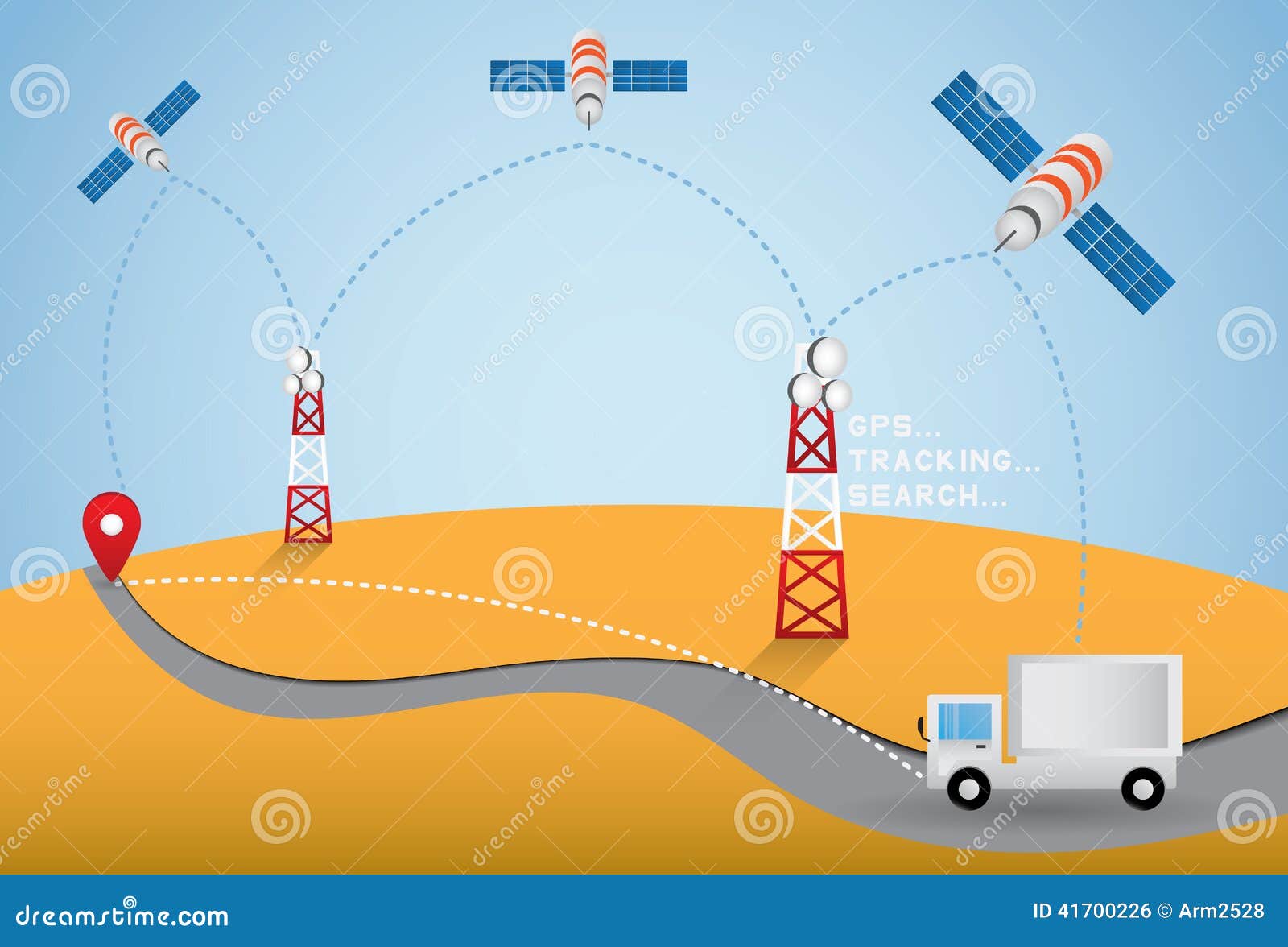 GPS stock vector. Illustration of business, tracking - 41700226