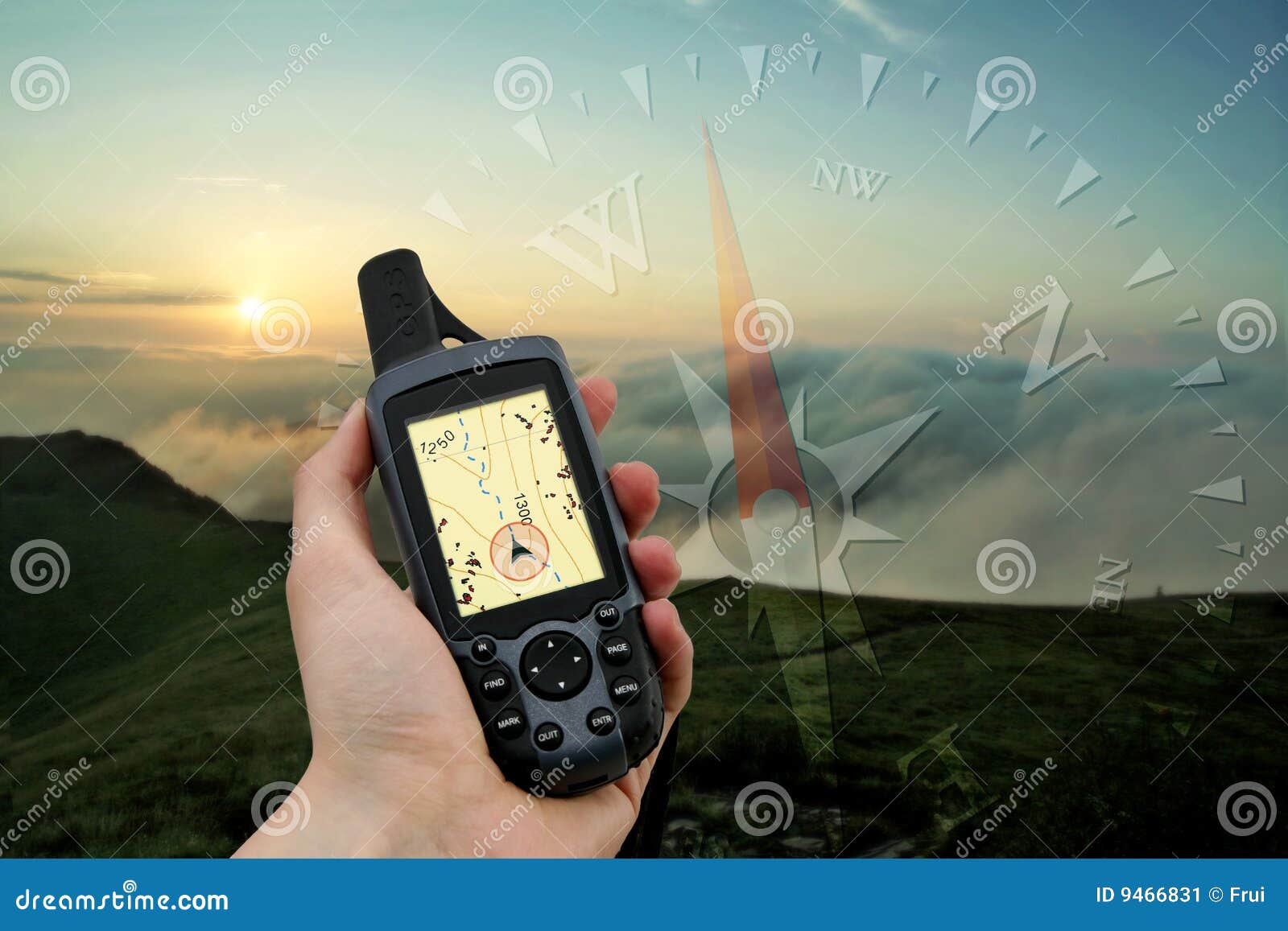 GPS Handheld imagen de archivo. Imagen de camino, neaten - 9466831