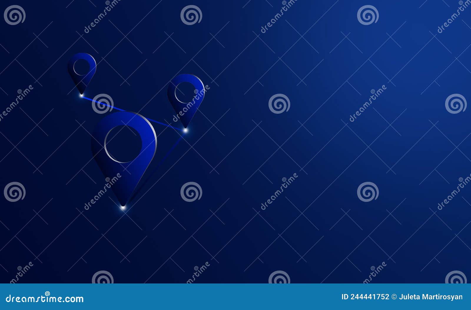 Gps Icon on Blue Background Stock Illustration - Illustration of ...