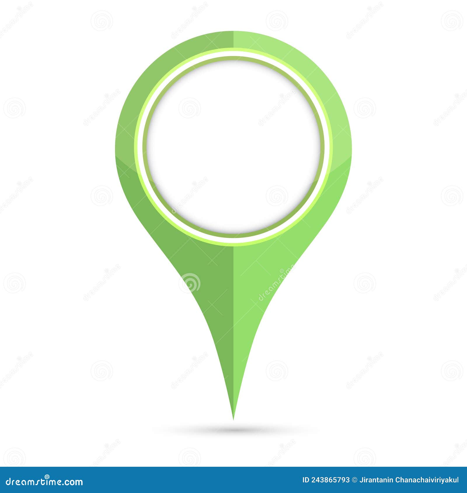 Gps Icon.green Color Isolate on White Background Stock Vector ...