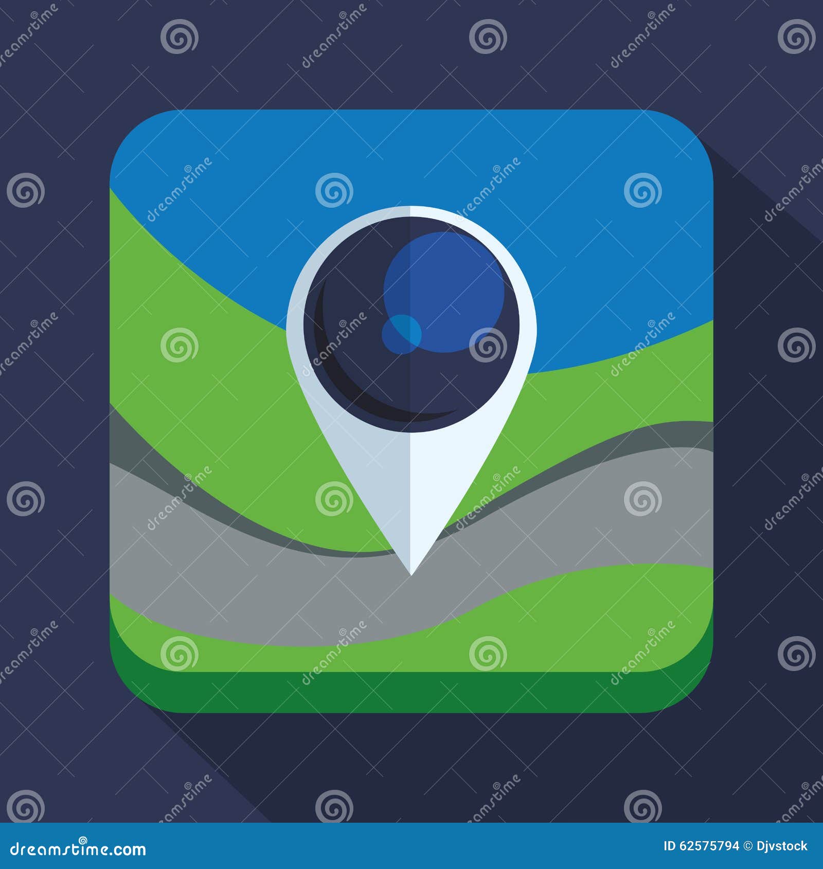 Gps indicator design stock vector. Illustration of street - 62575794